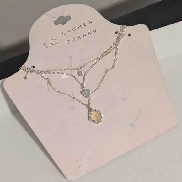 LC Lauren Conrad | Jewelry | Lc Lauren Conrad Silver Layered Necklace ...